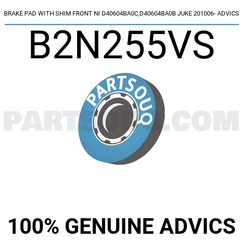 BRAKE PAD WITH SHIM FRONT NI D40604BA0C,D40604BA0B JUKE 201006- ADVICS ...