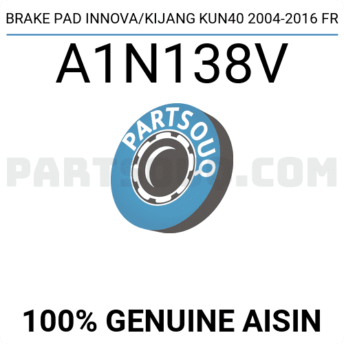 BRAKE PAD INNOVA/KIJANG KUN40 2004-2016 FR A1N138V | AISIN Parts | PartSouq