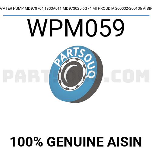 WATER PUMP MD978764,1300A011,MD973025 6G74 MI PROUDIA 200002-200106 ...