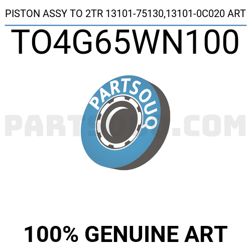 PISTON ASSY TO 2TR 13101-75130,13101-0C020 ART TO4G65WN100 | ART Parts ...