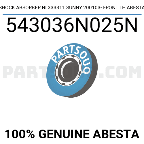 SHOCK ABSORBER NI 333311 SUNNY 200103- FRONT LH ABESTA 543036N025N ...