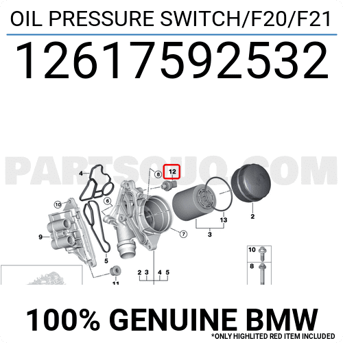 OIL PRESSURE SWITCH/F20/F21 12617592532 | BMW Parts | PartSouq