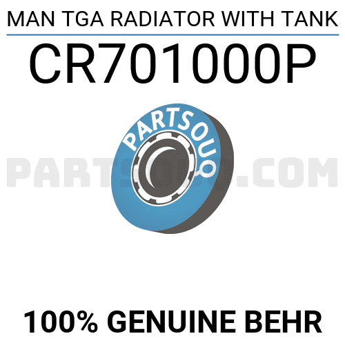 MAN TGA RADIATOR WITH TANK CR701000P | Behr Parts | PartSouq