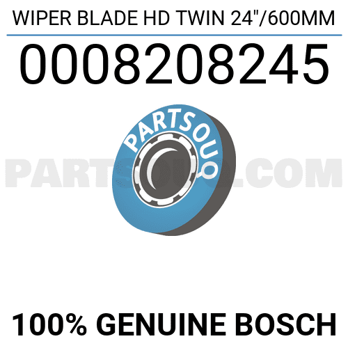WIPER BLADE HD TWIN 24"/600MM 0008208245 | Bosch Parts | PartSouq