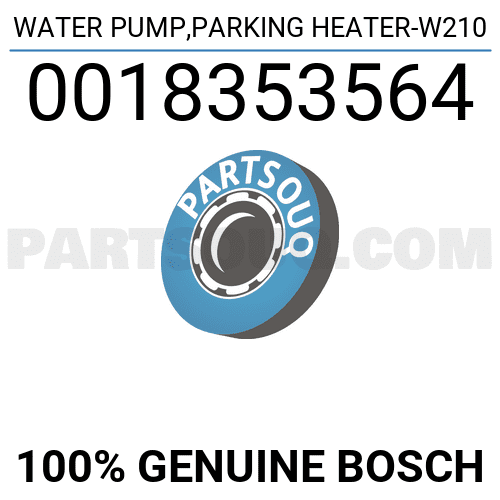 WATER PUMP,PARKING HEATER-W210 0018353564 | Bosch Parts | PartSouq