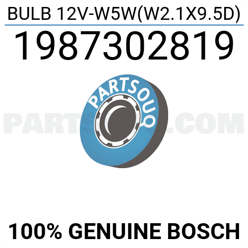 BULB 12V-W5W(W2.1X9.5D) 1987302819 | Bosch Parts | PartSouq