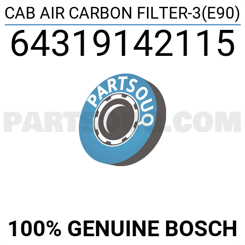 CAB AIR CARBON FILTER-3(E90) 64319142115 | Bosch Parts | PartSouq
