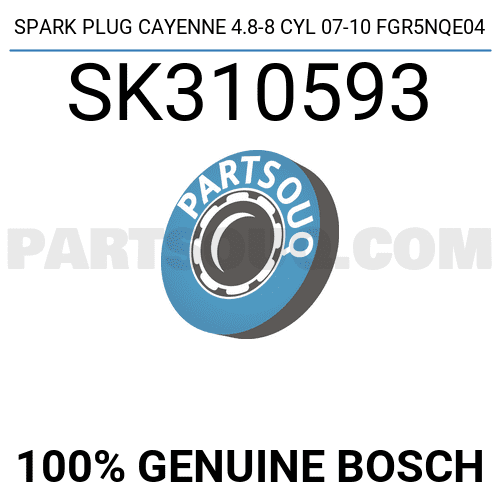 SPARK PLUG CAYENNE 4.8-8 CYL 07-10 FGR5NQE04 SK310593 | Bosch Parts ...