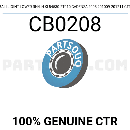BALL JOINT LOWER RH/LH KI 54530-2T010 CADENZA 2008 201009-201211 CTR ...