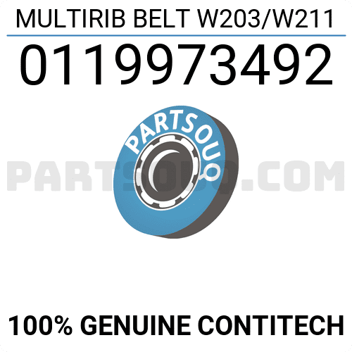 MULTIRIB BELT W203/W211 0119973492 | Contitech Parts | PartSouq