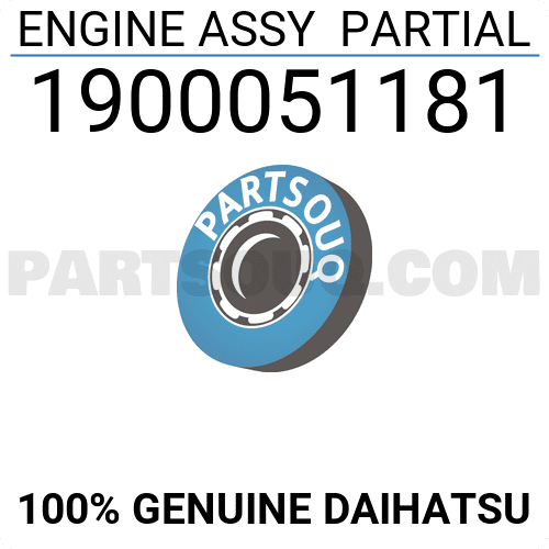 ENGINE ASSY PARTIAL 1900051181 | Daihatsu Parts | PartSouq