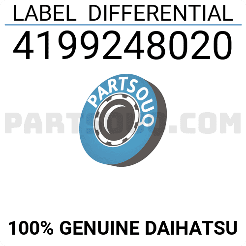 LABEL DIFFERENTIAL 4199248020 | Daihatsu Parts | PartSouq