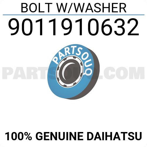 BOLT W/WASHER 9011910632 | Daihatsu Parts | PartSouq
