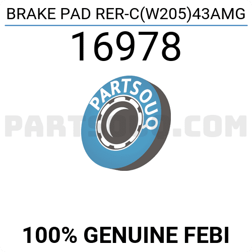 BRAKE PAD RER-C(W205)43AMG 16978 | FEBI Parts | PartSouq
