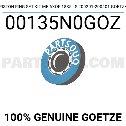 PISTON RING SET KIT ME AXOR 1835 LS 200201-200401 GOETZE 00135N0GOZ ...