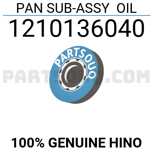 PAN SUB-ASSY OIL 1210136040 | HINO Parts | PartSouq
