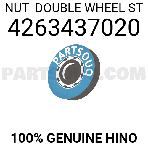 NUT DOUBLE WHEEL ST 4263437020 | HINO Parts | PartSouq
