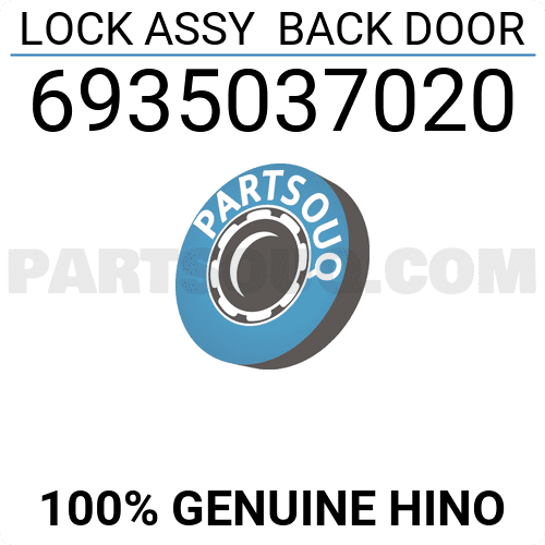 LOCK ASSY BACK DOOR 6935037020 | HINO Parts | PartSouq