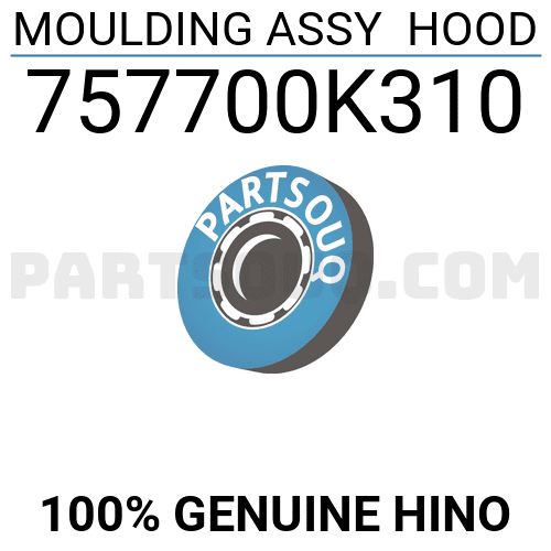MOULDING ASSY HOOD 757700K310 | HINO Parts | PartSouq