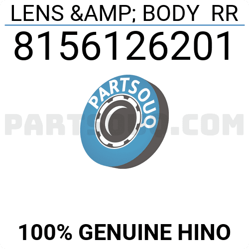 LENS & BODY RR 8156126201 | HINO Parts | PartSouq