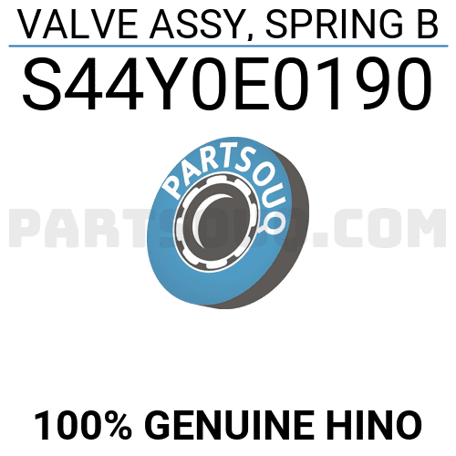 VALVE ASSY, SPRING B S44Y0E0190 | HINO Parts | PartSouq