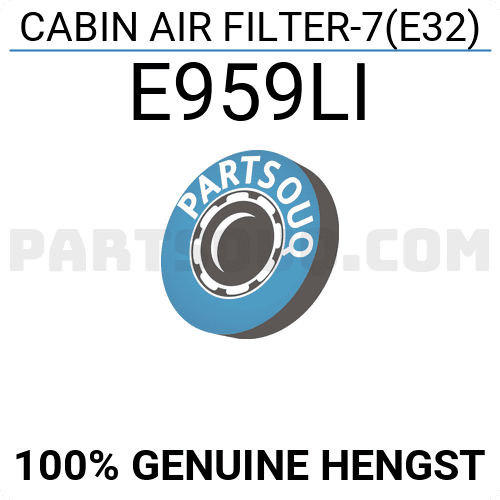CABIN AIR FILTER-7(E32) E959LI | Hengst Parts | PartSouq