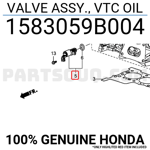 VALVE ASSY., VTC OIL 1583059B004 | Honda Parts | PartSouq