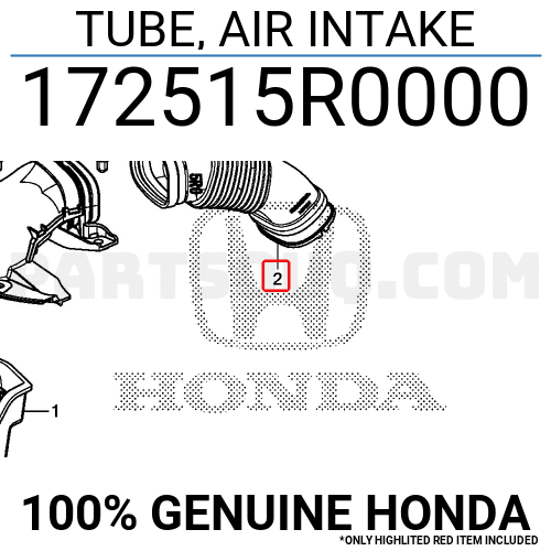 TUBE, AIR INTAKE 172515R0000 | Honda Parts | PartSouq