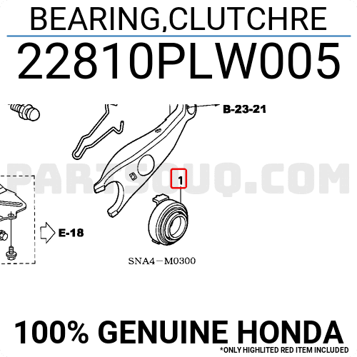 BEARING,CLUTCHRE 22810PLW005 | Honda Parts | PartSouq