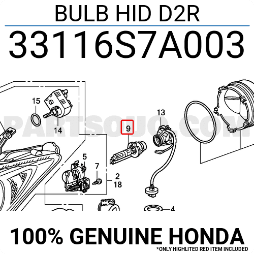 BULB HID D2R 33116S7A003 | Honda Parts | PartSouq
