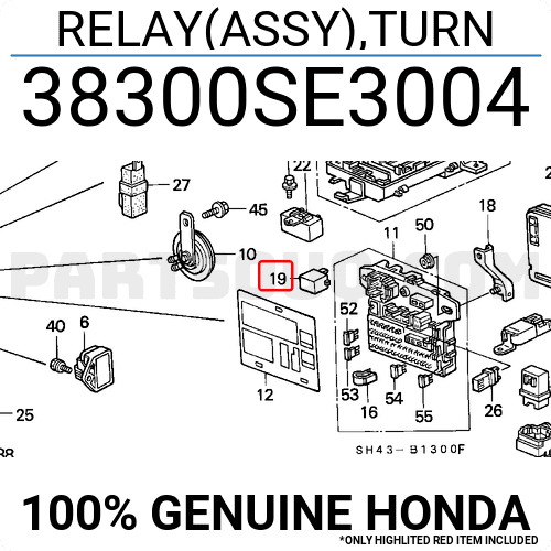 RELAY(ASSY),TURN 38300SE3004 | Honda Parts | PartSouq