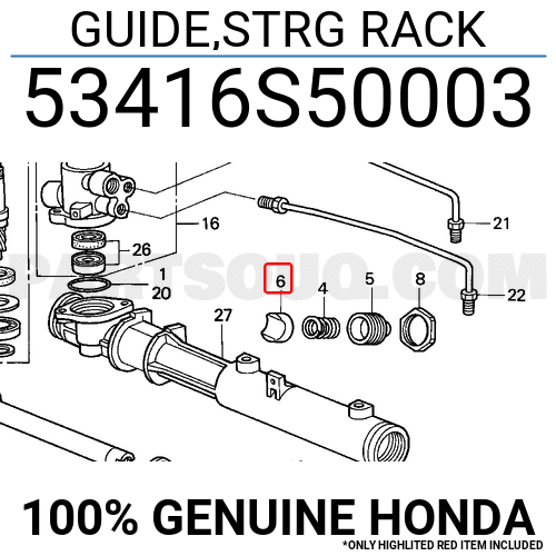 GUIDE,STRG RACK 53416S50003 | Honda Parts | PartSouq