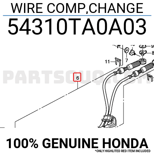 WIRE COMP,CHANGE 54310TA0A03 | Honda Parts | PartSouq