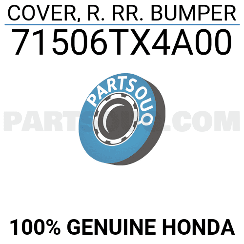 COVER, R. RR. BUMPER 71506TX4A00 | Honda Parts | PartSouq