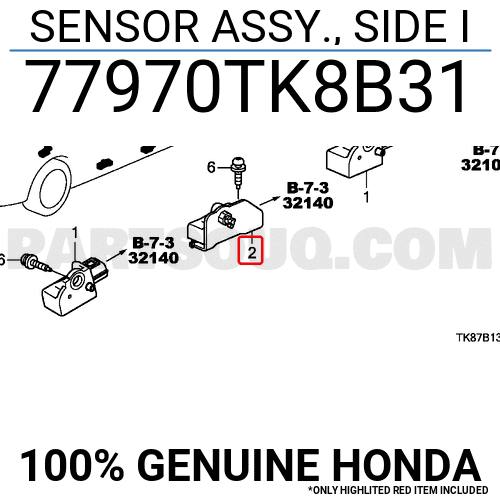 SENSOR ASSY., SIDE I 77970TK8B31 | Honda Parts | PartSouq