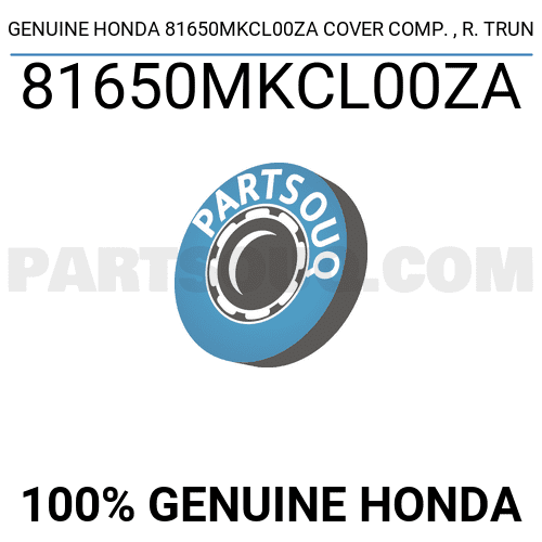 GENUINE HONDA 81650MKCL00ZA COVER COMP. , R. TRUN 81650MKCL00ZA | Honda ...