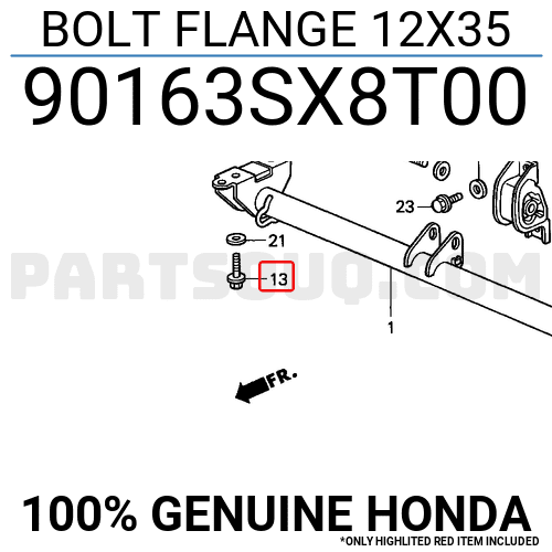 BOLT FLANGE 12X35 90163SX8T00 | Honda Parts | PartSouq