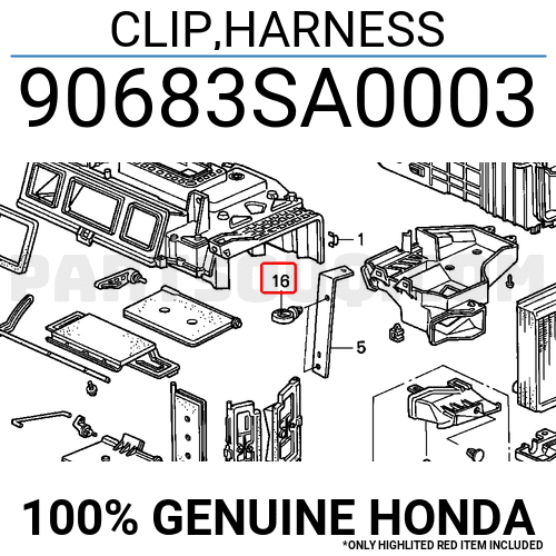 CLIP,HARNESS 90683SA0003 | Honda Parts | PartSouq