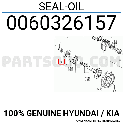 SEAL-OIL 0060326157 | Hyundai / KIA Parts | PartSouq