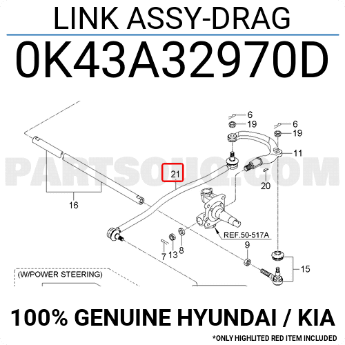 LINK ASSY-DRAG 0K43A32970D | Hyundai / KIA Parts | PartSouq