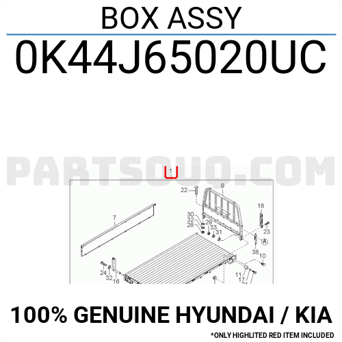 BOX ASSY 0K44J65020UC | Hyundai / KIA Parts | PartSouq
