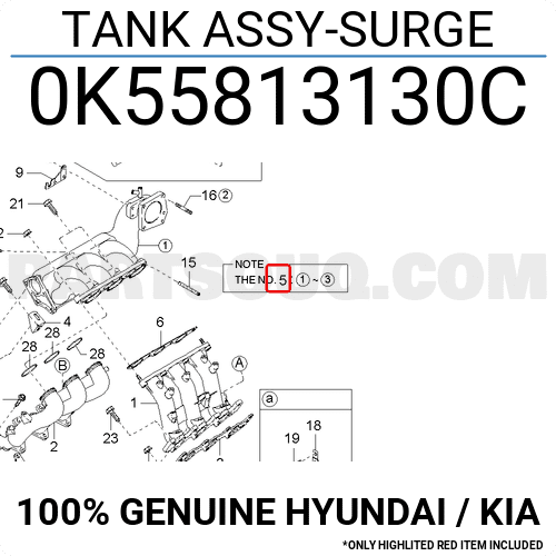 TANK ASSY-SURGE 0K55813130C | Hyundai / KIA Parts | PartSouq
