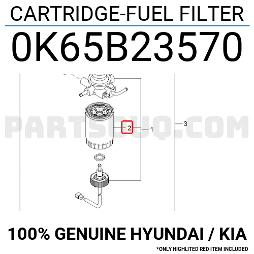 CARTRIDGE-FUEL FILTER 0K65B23570 | Hyundai / KIA Parts | PartSouq