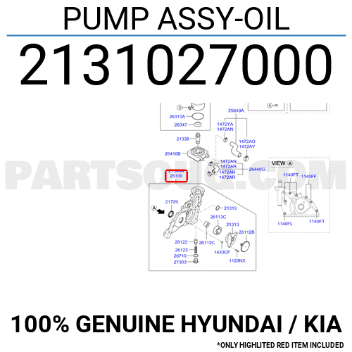PUMP ASSY-OIL 2131027000 | Hyundai / KIA Parts | PartSouq