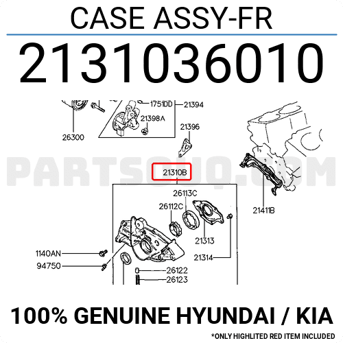 CASE ASSY-FR 2131036010 | Hyundai / KIA Parts | PartSouq