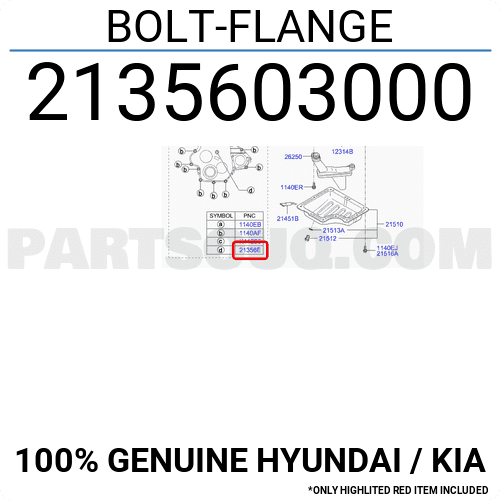 BOLT-FLANGE 2135603000 | Hyundai / KIA Parts | PartSouq
