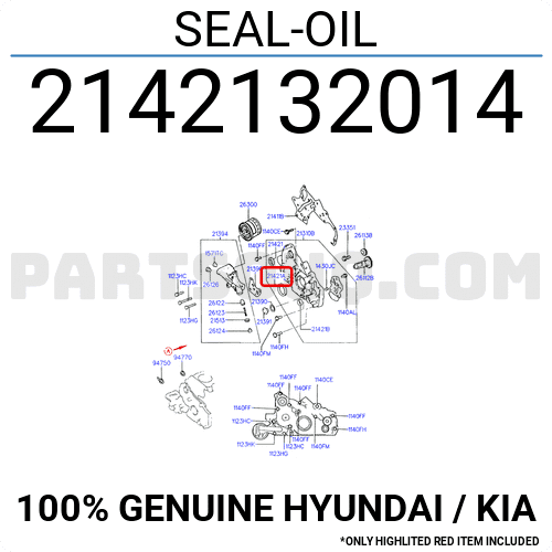 SEAL-OIL 2142132014 | Hyundai / KIA Parts | PartSouq