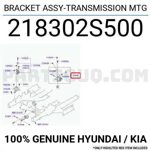 BRACKET ASSY-TRANSMISSION MTG 218302S500 | Hyundai / KIA Parts | PartSouq