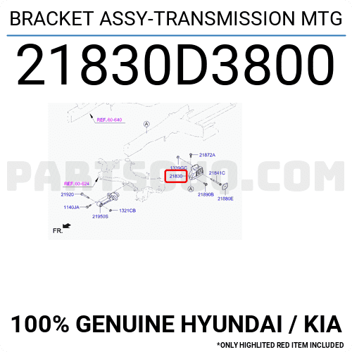 BRACKET ASSY-TRANSMISSION MTG 21830D3800 | Hyundai / KIA Parts | PartSouq