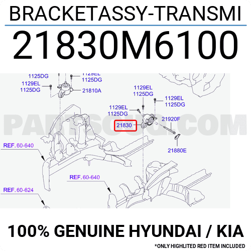 BRACKETASSY-TRANSMI 21830M6100 | Hyundai / KIA Parts | PartSouq